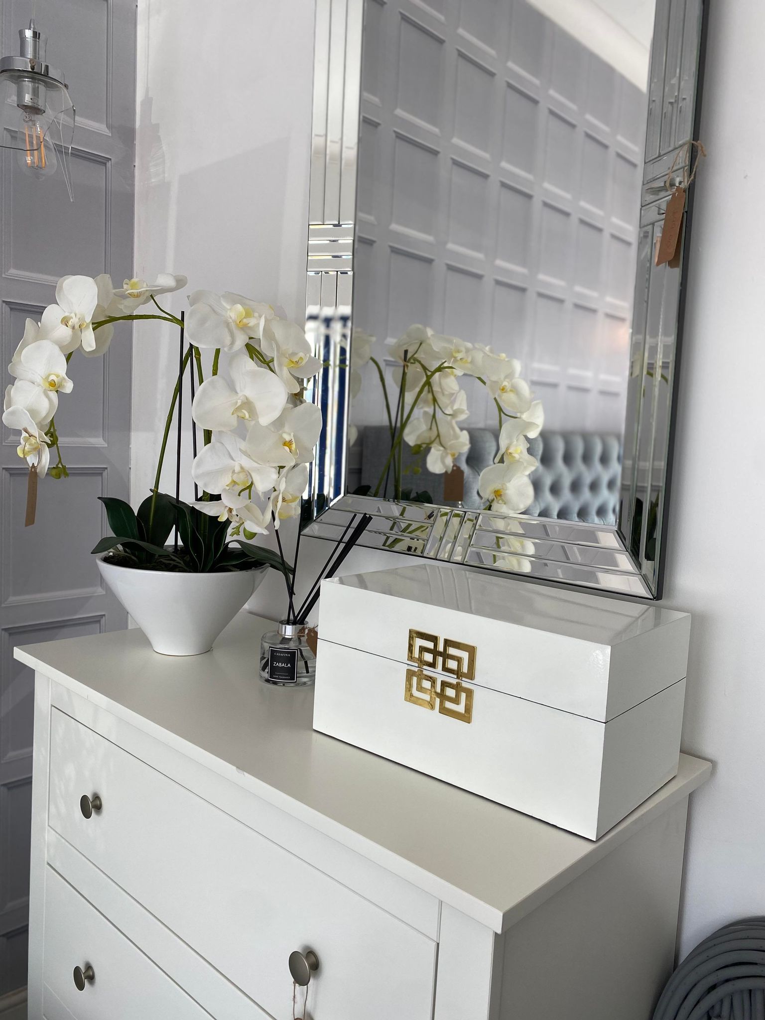 Set of 2 - White Accessory Boxes - Elegant Dreams